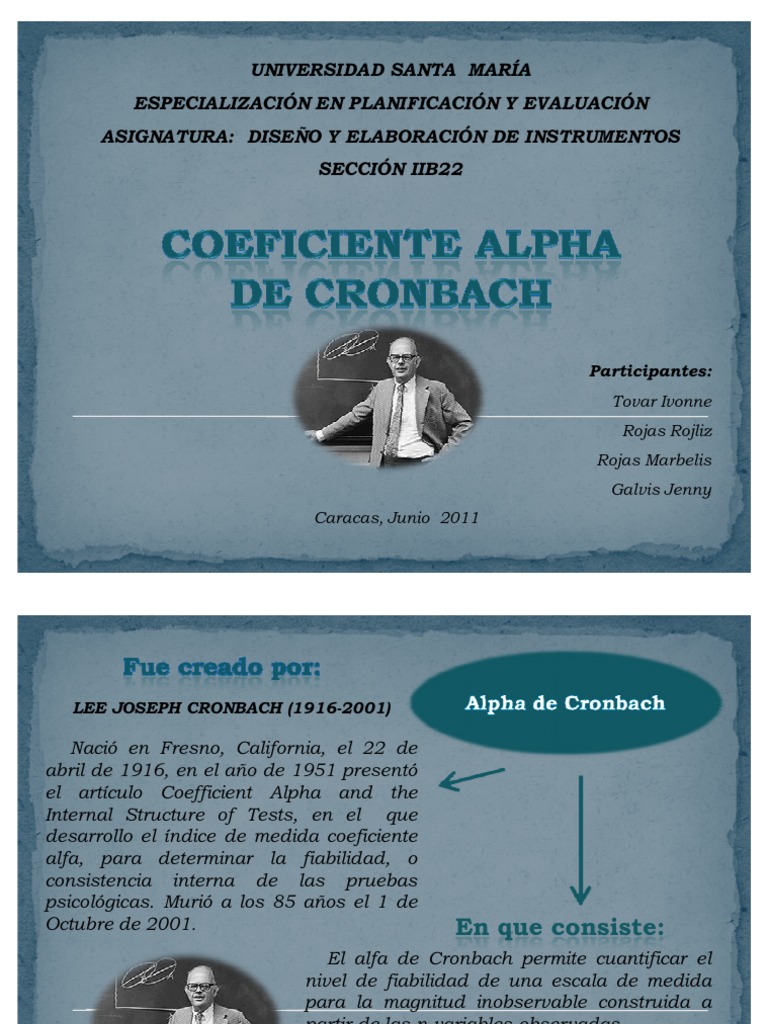 Alpha de Cronbach | PDF