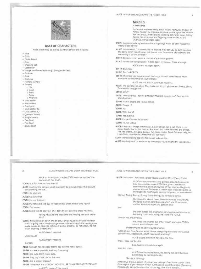 Alice in Wonderland | PDF | Alice's Adventures In Wonderland | Alice ...