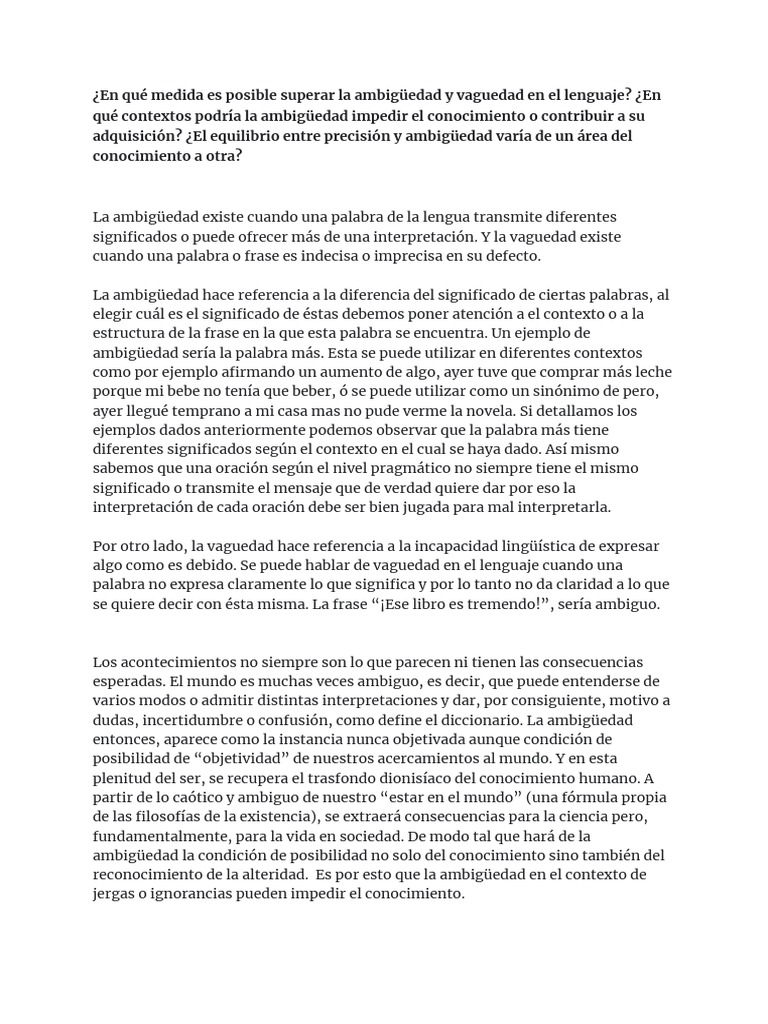 TDC 2 | PDF | Ambigüedad | Conocimiento