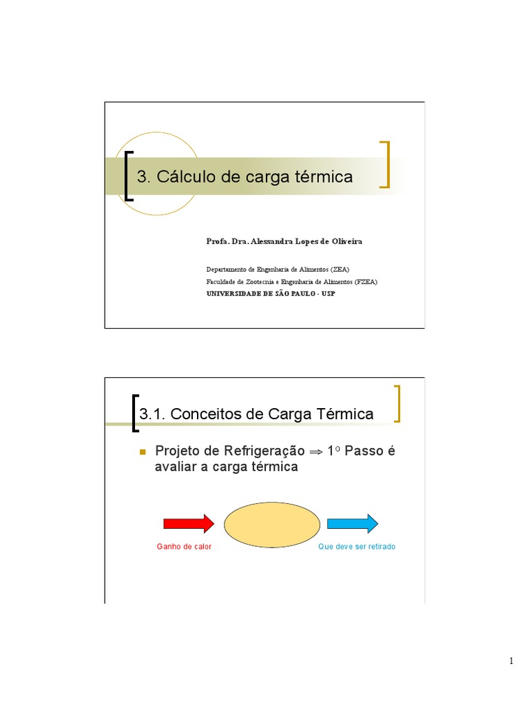 Carga Térmica | Download grátis PDF | Condução térmica | Temperatura