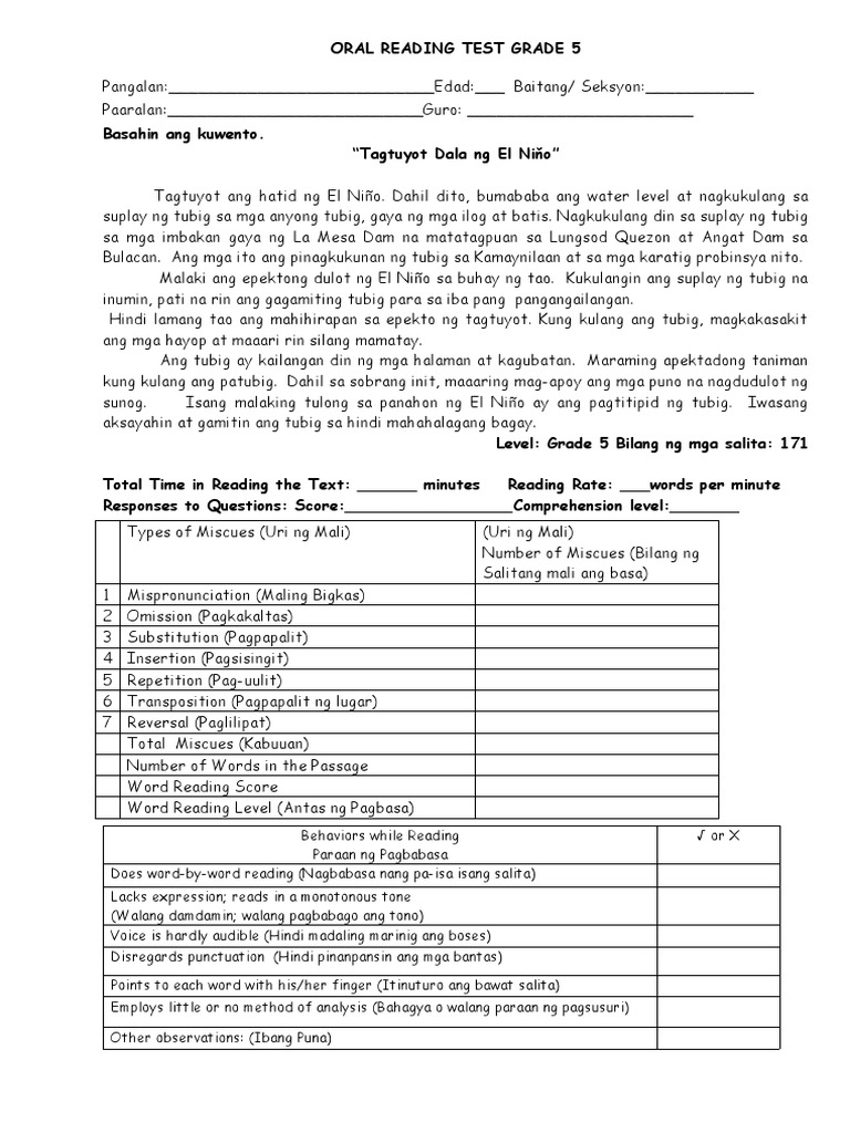 Grade 5 Filipino 1 | PDF