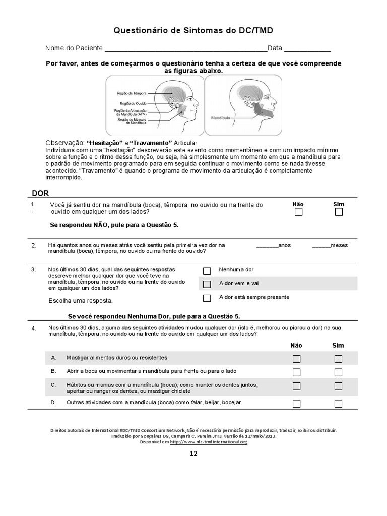 DC-TMD - para Imprimir | PDF | Dor | Boca