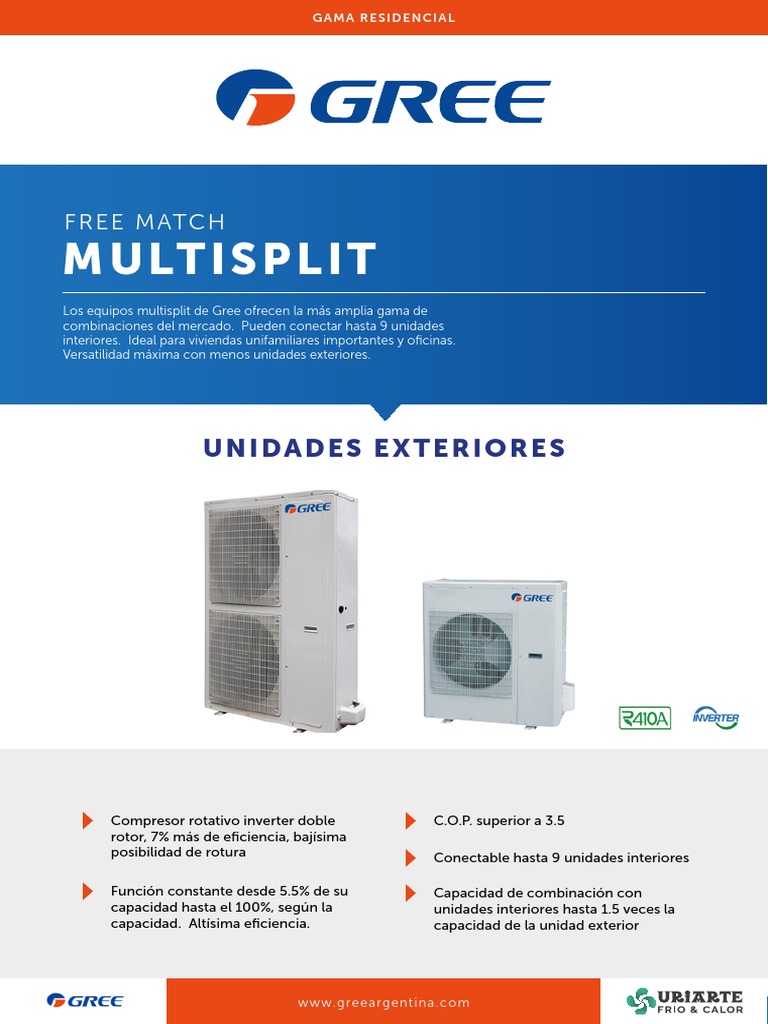 Multisplit Freematch Unidadexterior | PDF | Presión | Mecánica de Medios Continuos