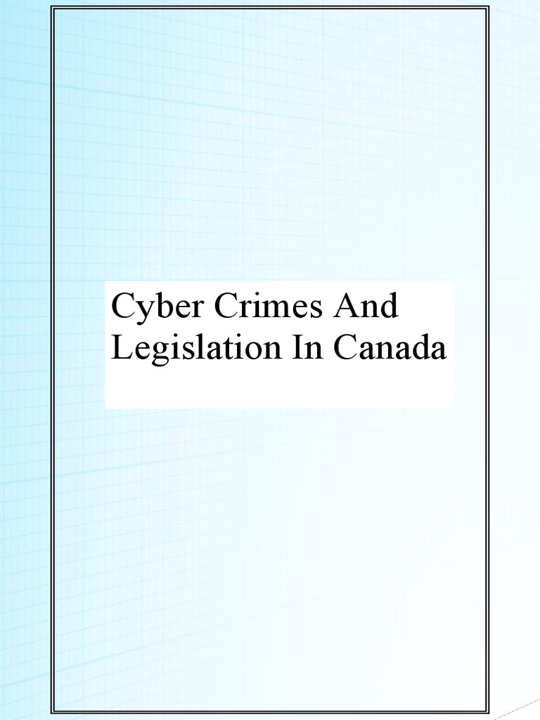Cyber Crimes in Canada | PDF | Denial Of Service Attack | Cybercrime