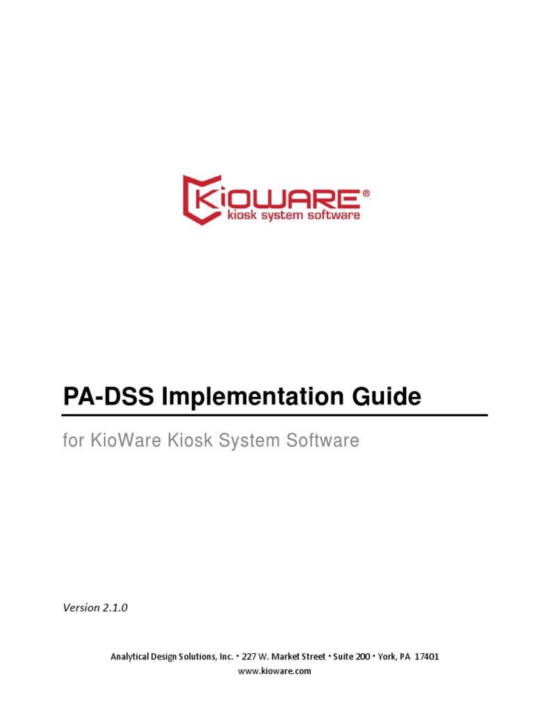 Pa Dss Implementation Guide V2 1 0 Pdf Emv Computer Network