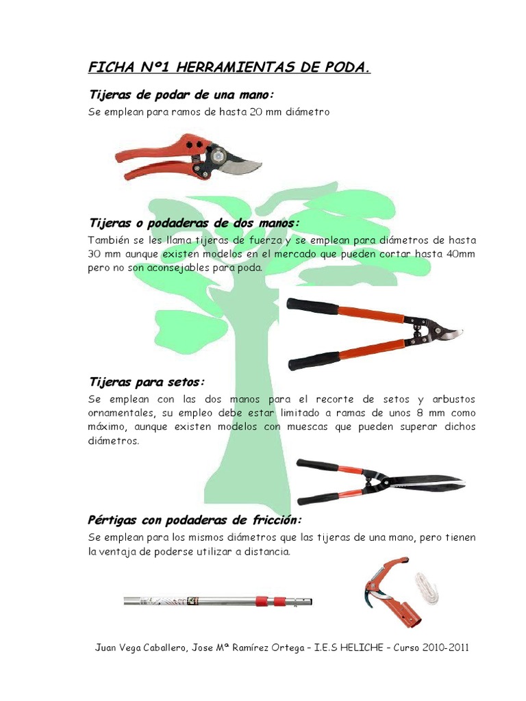 f1 Herramientas de Poda | PDF | tijeras | Agua