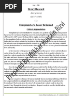 English Poetry Analysis for BA Part 1 | PDF | Classics