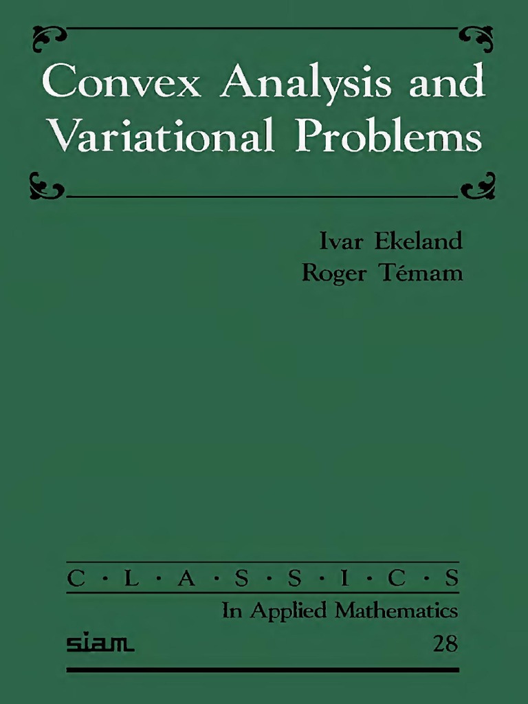 Ekeland Temam Convex Analysis (1999) | PDF