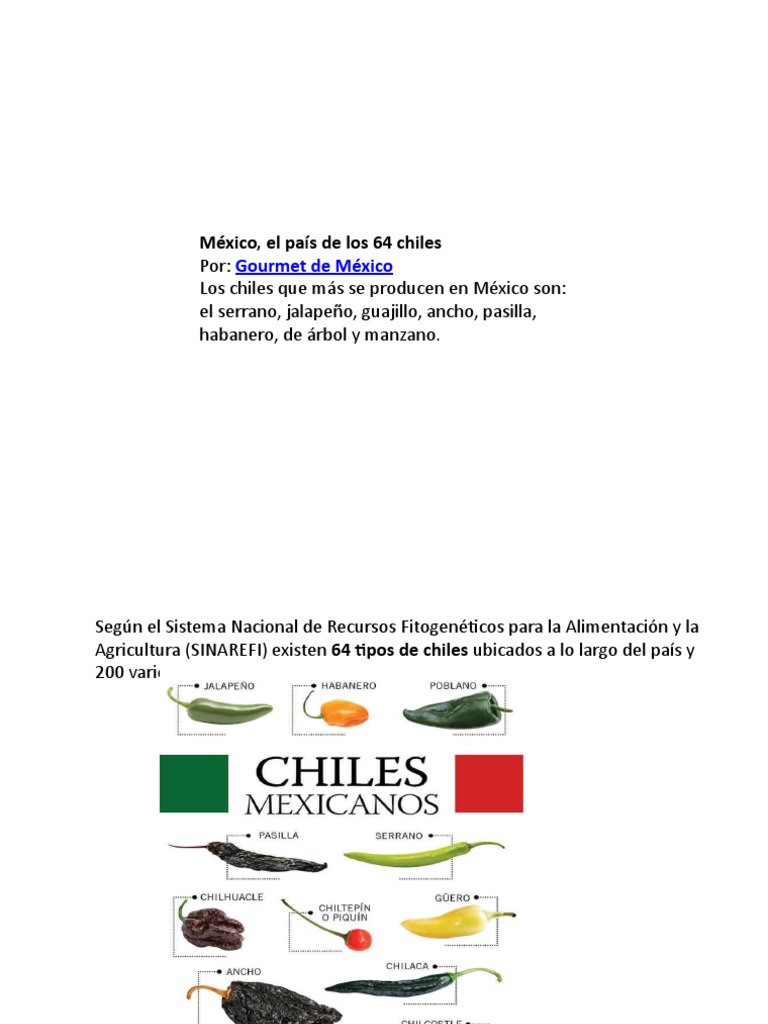 64 Tipos de Chiles en México | PDF