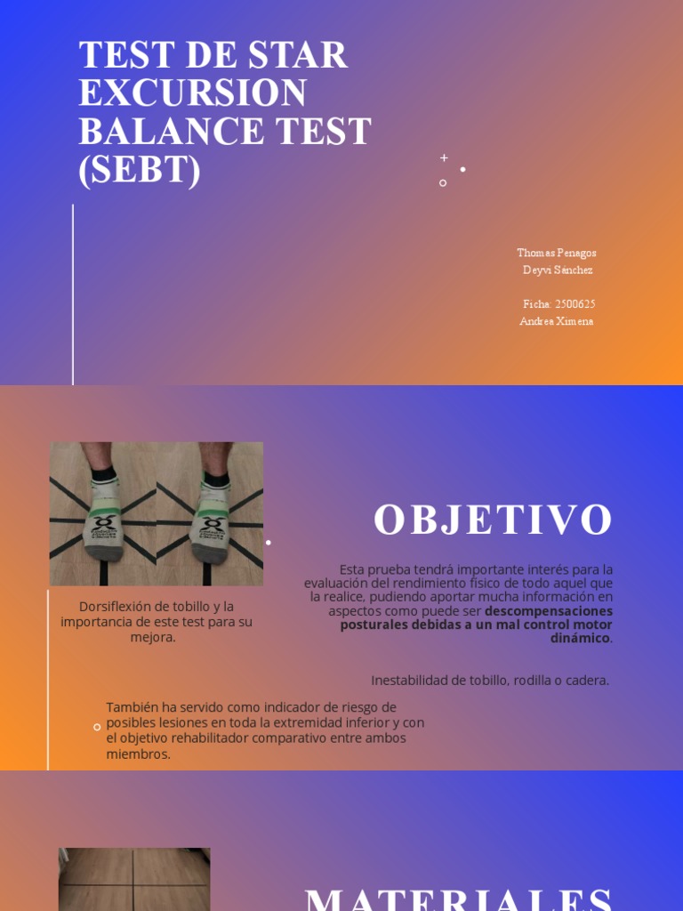 Test de Star Excursion Balance Test (Sebt | PDF