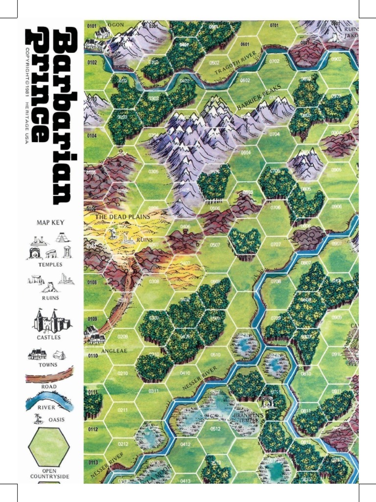 Barbarian Prince Map Large | PDF