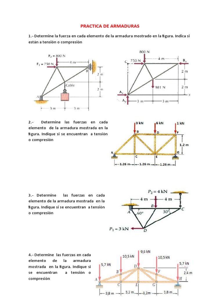 Practica de Armaduras | PDF