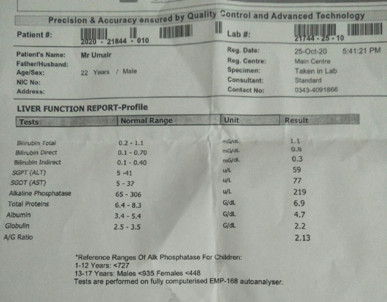 LFT Test Then Hyptitis B C Report Marham 28 | PDF