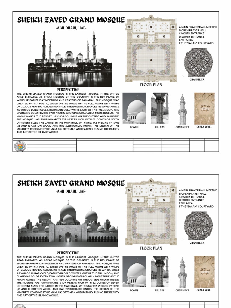 Sheikh Zayed Grand Mosque | PDF | Mosque | Architectural Elements