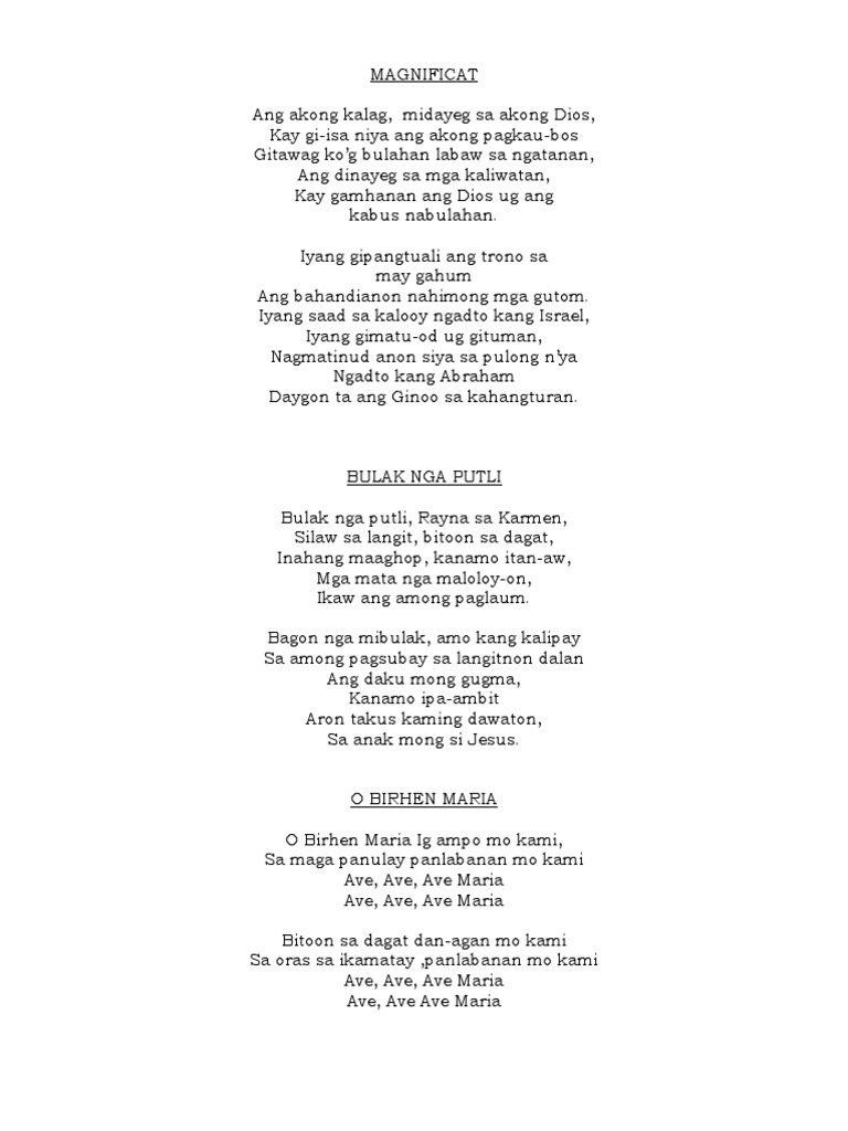 Marian Songs | PDF
