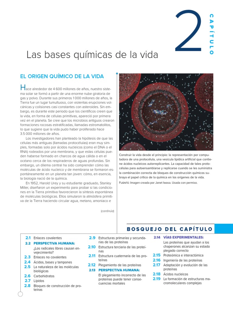 Cap 2 - Bases Quimicas de La Vida - Biología Celular y Molecular - Conceptos y Experimentos (8a ...