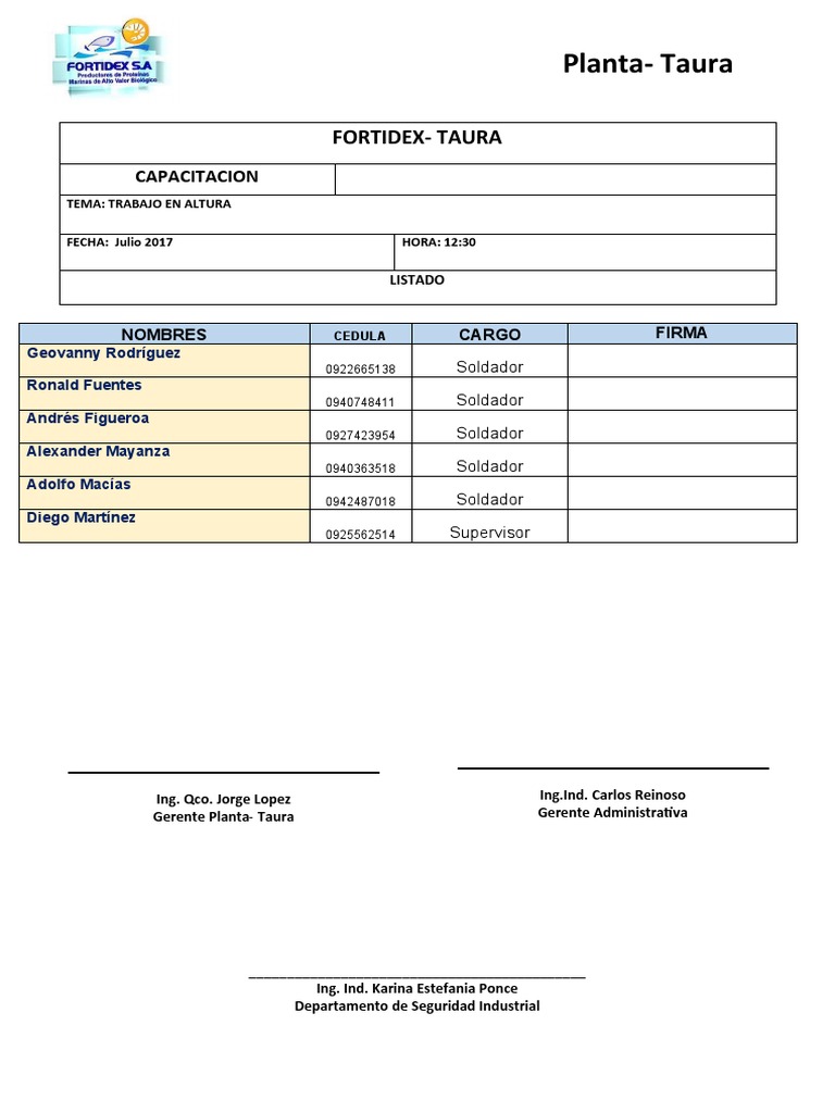 Tabla de Trabajadores | PDF
