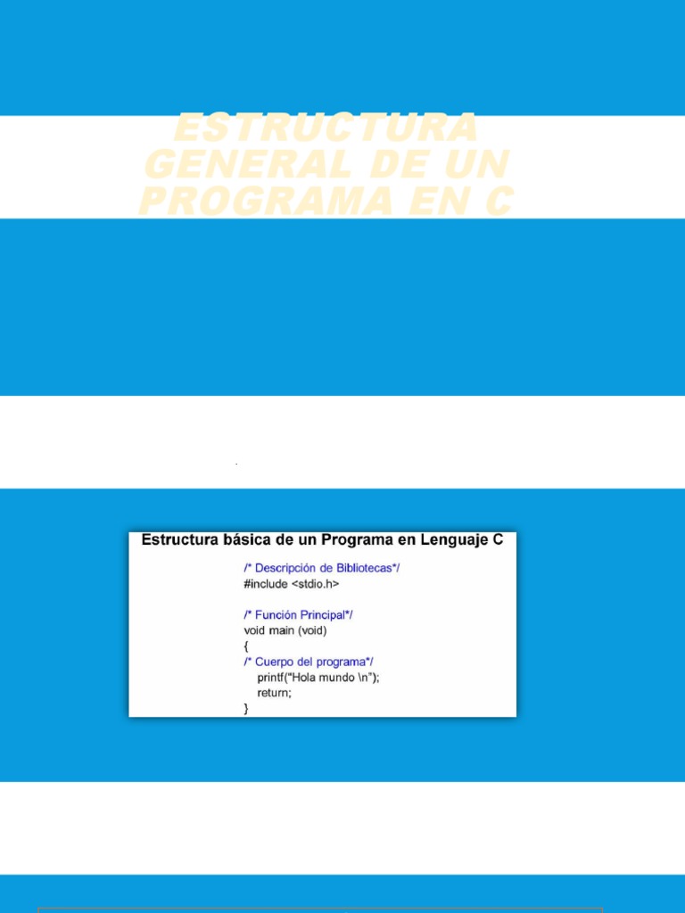 T106-Estructura General de Un Programa en C Investigación | PDF