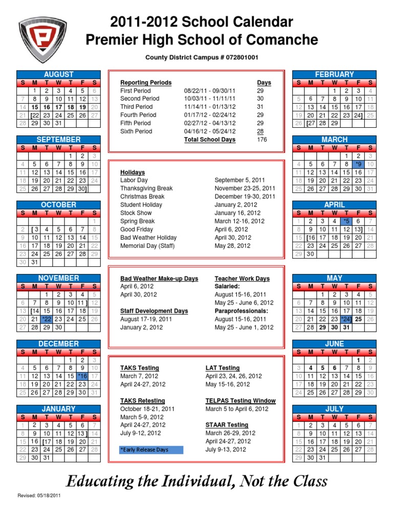 2011-2012 Calendars Premier - Comanche | PDF | Science & Mathematics ...