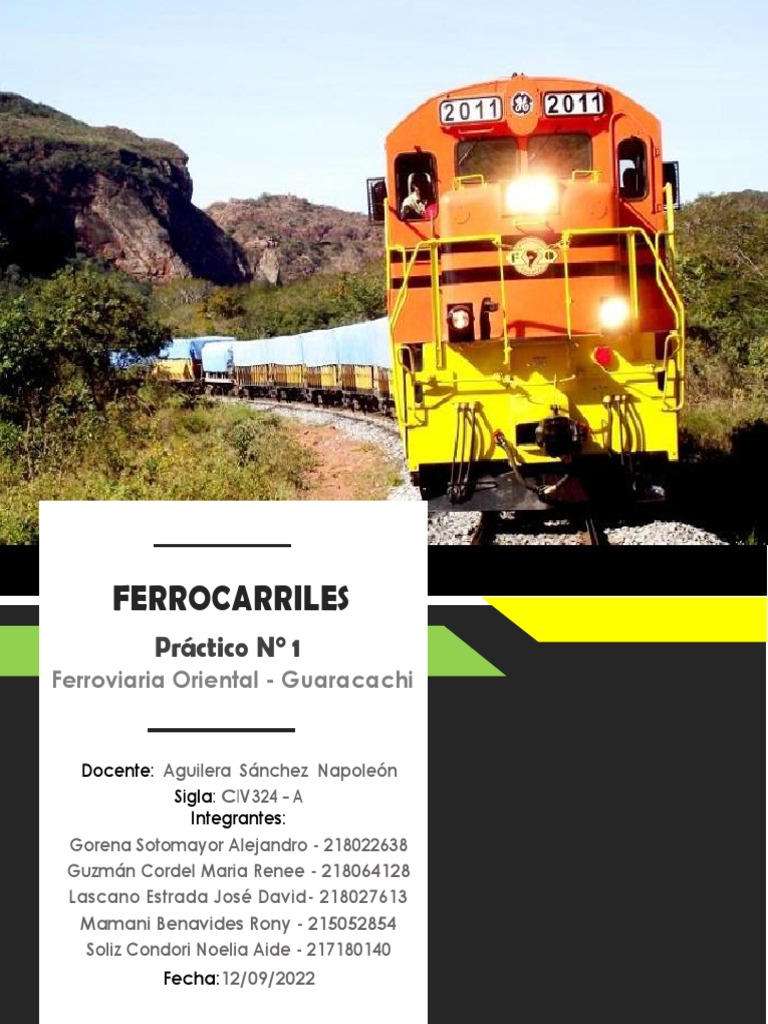 P1 Ferrocarriles | Descargar gratis PDF | Ingeniero civil | Transporte