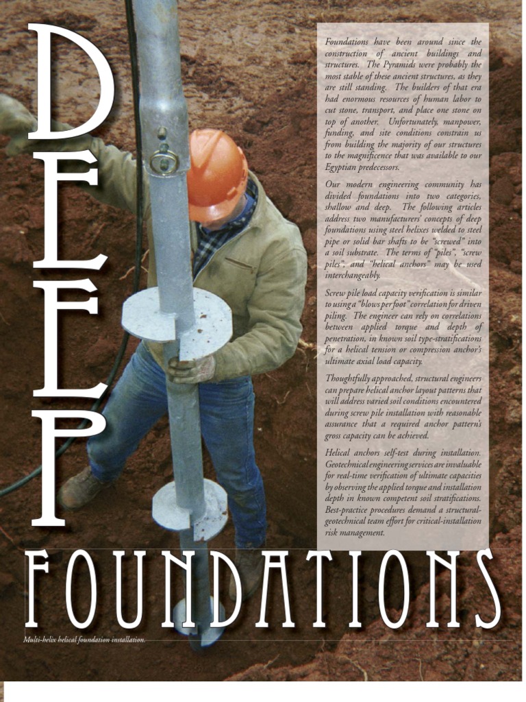 Helical Foundations: A Comprehensive Guide to Design, Installation, and Applications of Screw ...