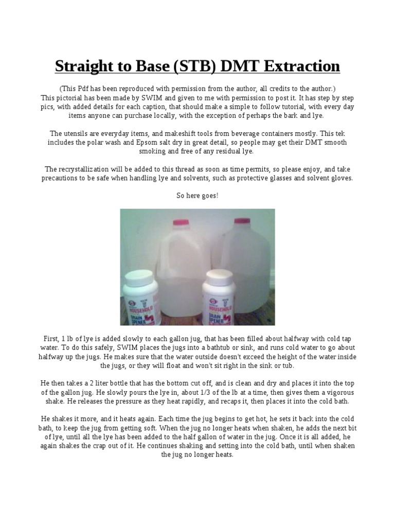 STB DMT Extraction | Sodium Carbonate | Solvent