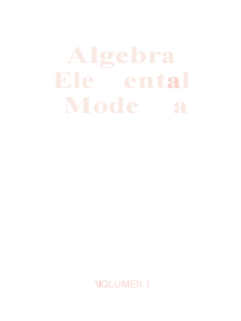 Algebra Elemental Moderna de J D Mancill Vol 1 | PDF | Números ...