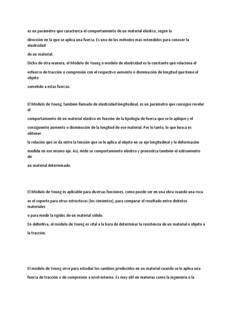 MDY | PDF | El módulo de Young | Elasticidad (Física)