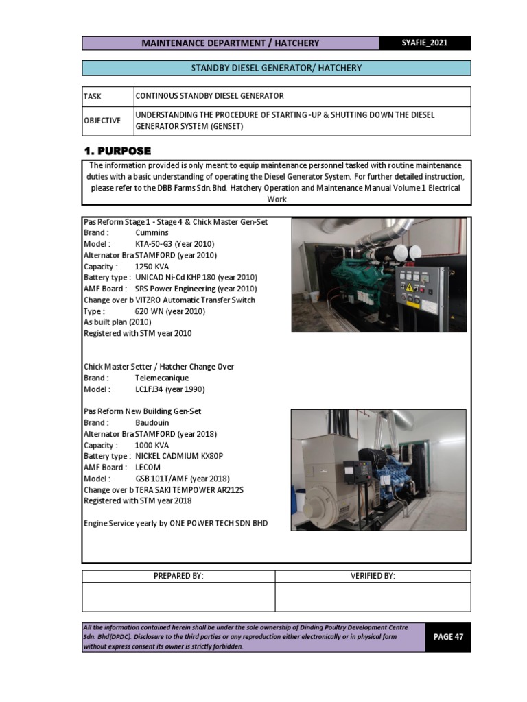 Diesel Generator Maintenance Guide | PDF | Relay | Machines