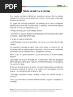 La cigarra y la hormiga: fábula completa | PDF