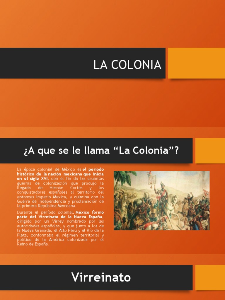 La Colonia | PDF | Nueva españa | Colonización europea de las Américas