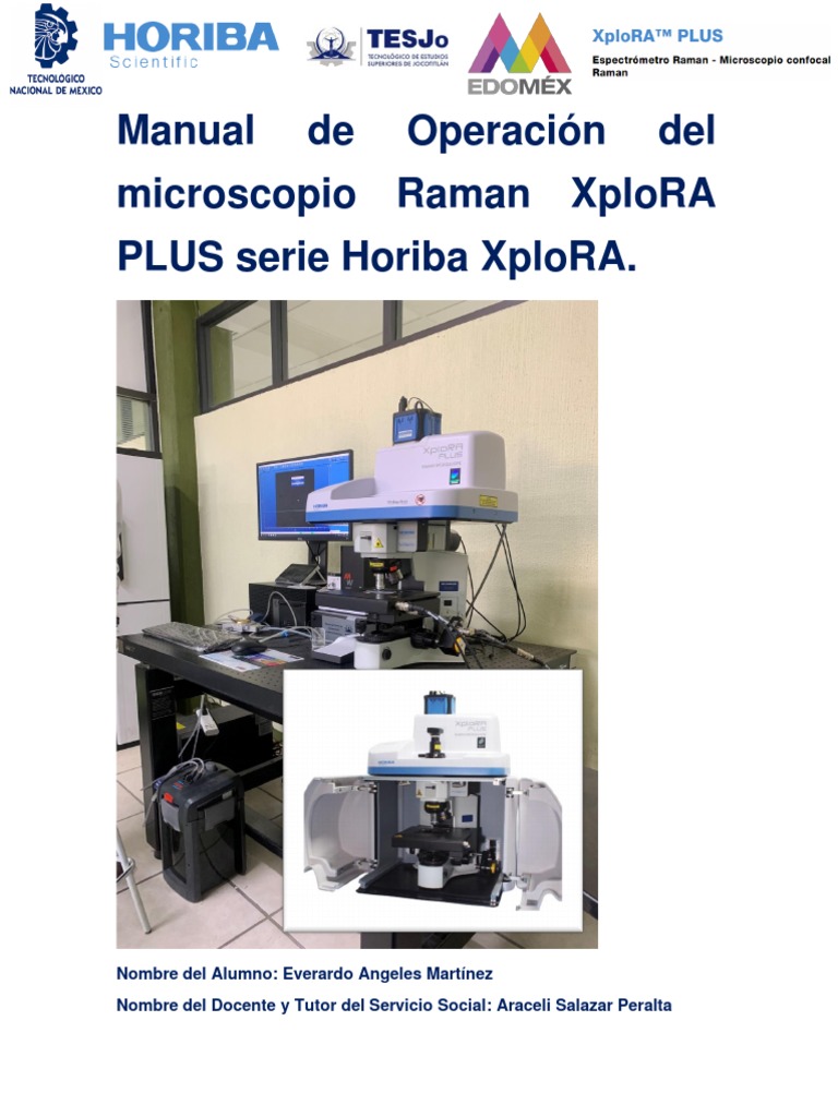 Manual de Operación Del Microscopio Raman XploRA PLUS Serie Horiba ...