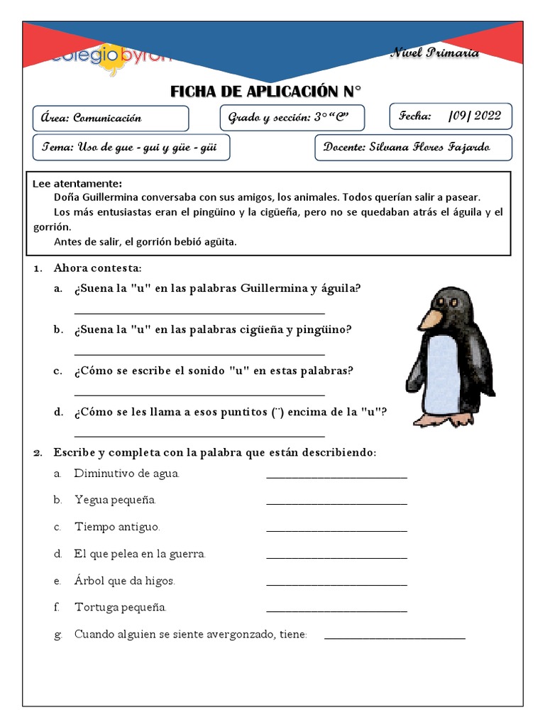 Ficha 09 Com - Uso de Gue - Gui - Güe - Güi | PDF