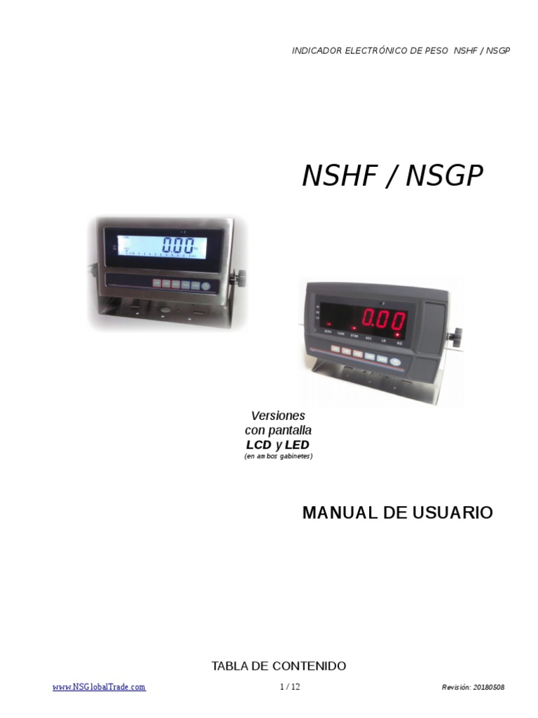Weight Indicator NSHF NSGP 2021 | PDF | Placa de circuito impreso | Balanza