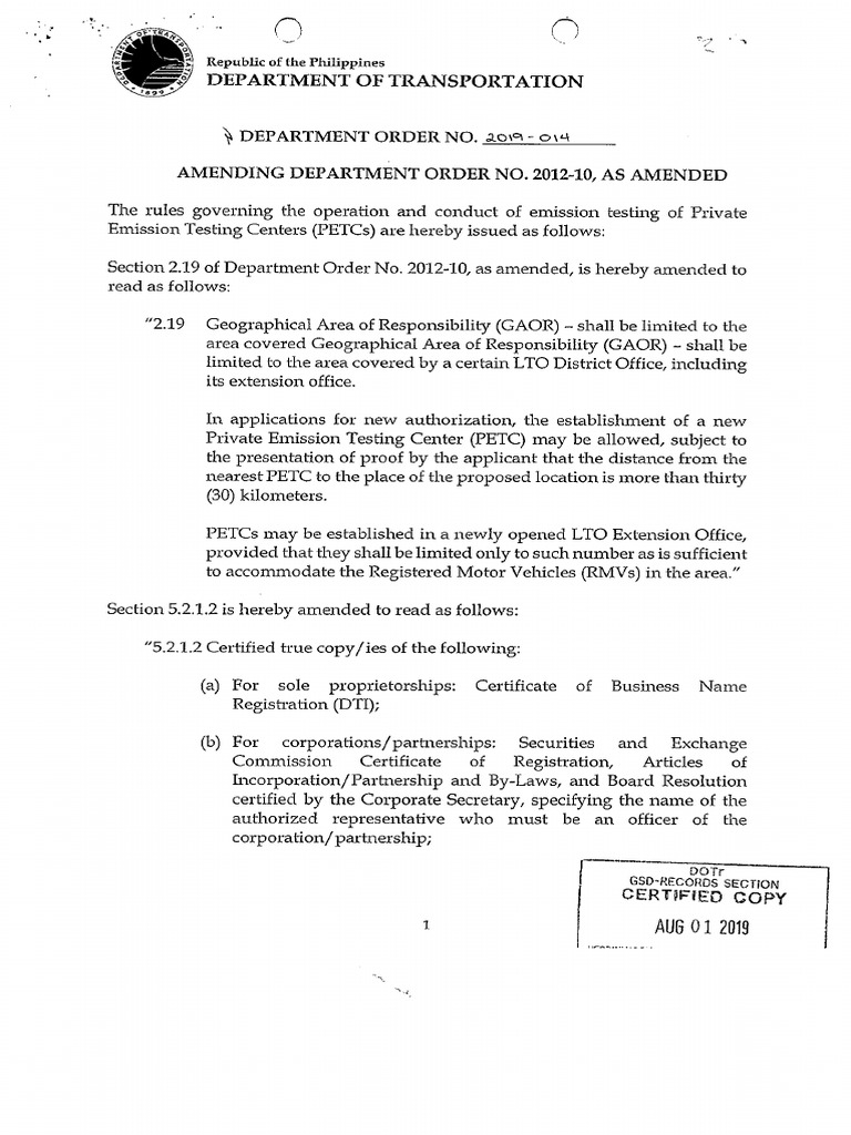 Do No. 2019-014 | PDF