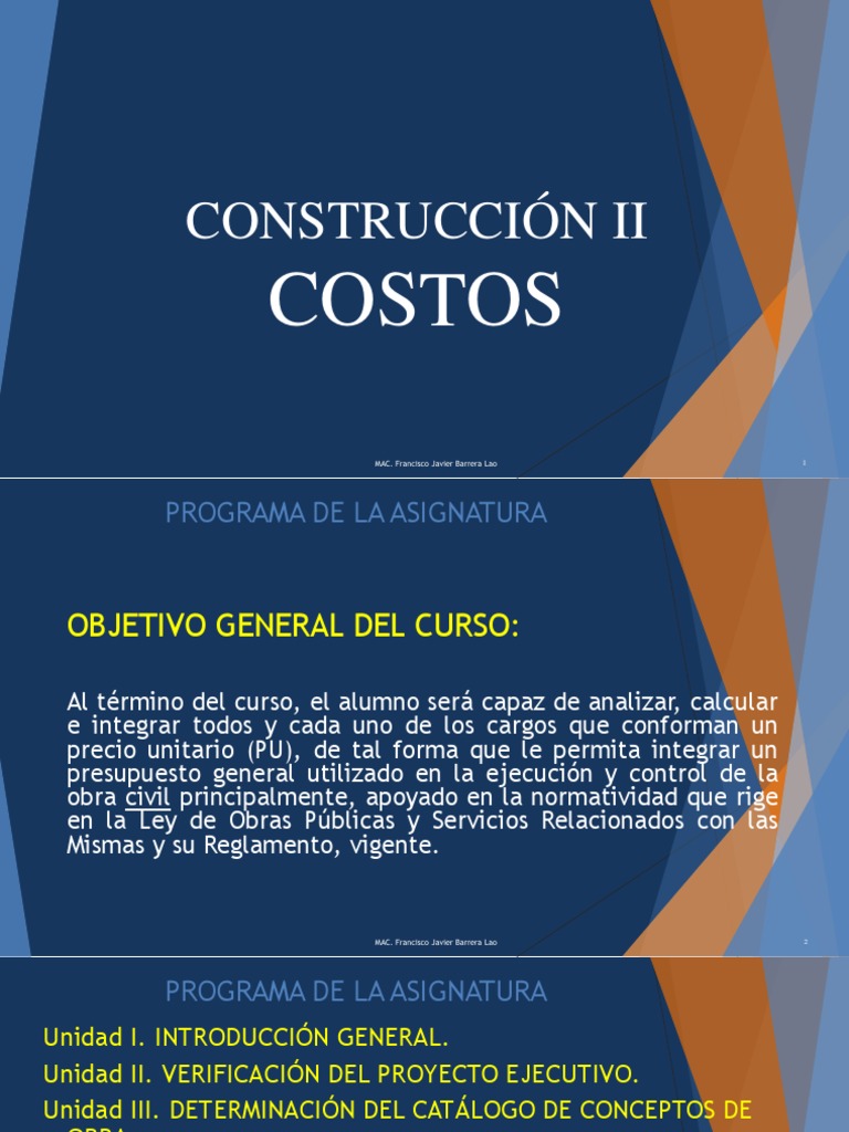 Introduccion Costos Construccion 2 | PDF | Presupuesto | Costo