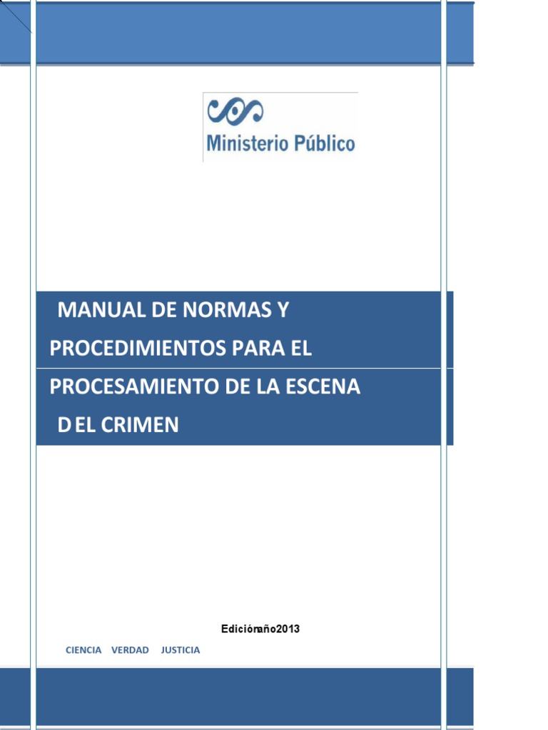 Manual Escena Del Crimen | PDF | Policía | Fiscal
