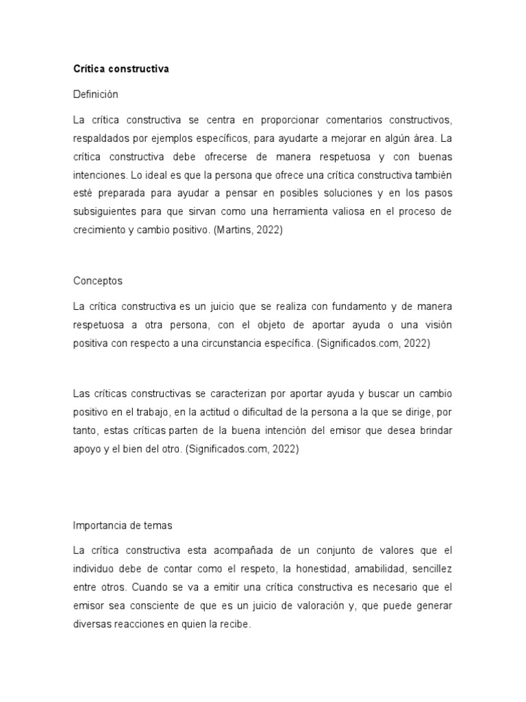 Crítica Constructiva | Descargar gratis PDF | Moralidad | Conocimiento