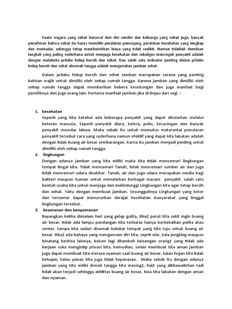 Pentingnya Jamban Sehat di Desa | PDF | Ilmu Sosial