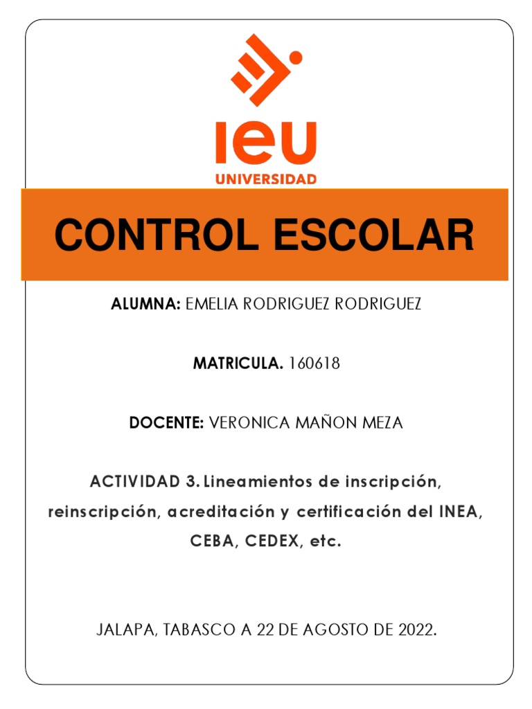 Lineamientos de Inscripción, Reinscripción, Acreditación y ...