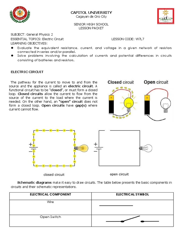 WEEK 7 Module - Circuits | Download Free PDF | Series And Parallel ...