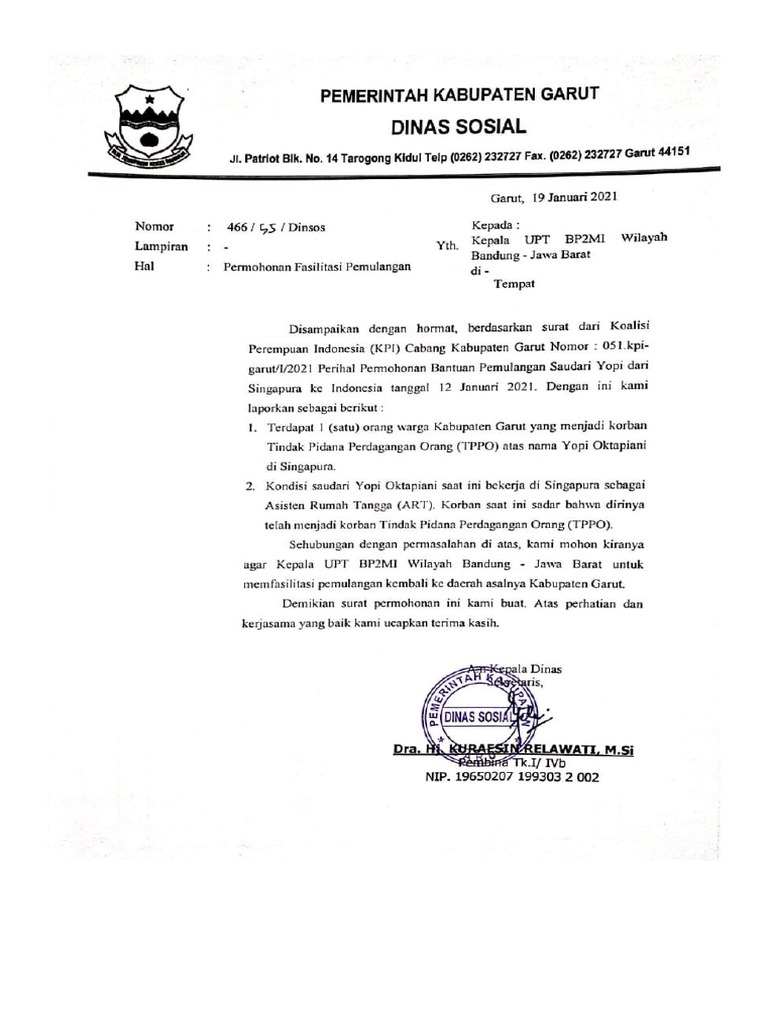 Laporan Kasus TKI Yopi Oktapiani | PDF
