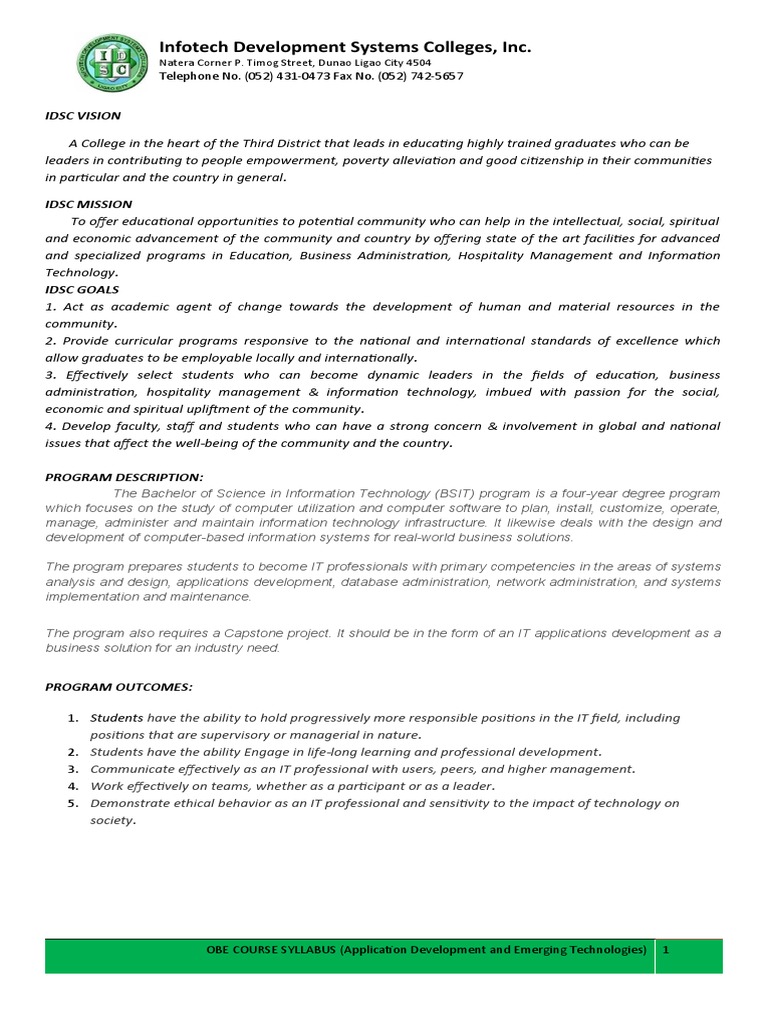 Application Development & Emerging Tech Syllabus | PDF | Arduino | Sensor