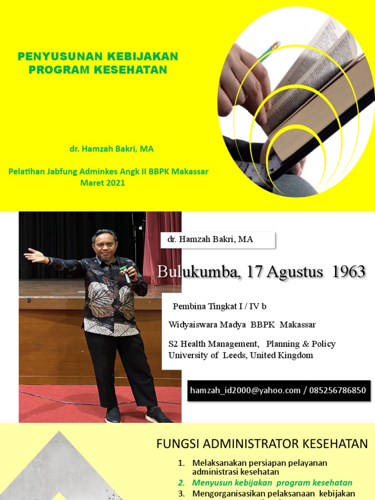 Penyusunan Kebijakan Program Kesehatan | PDF