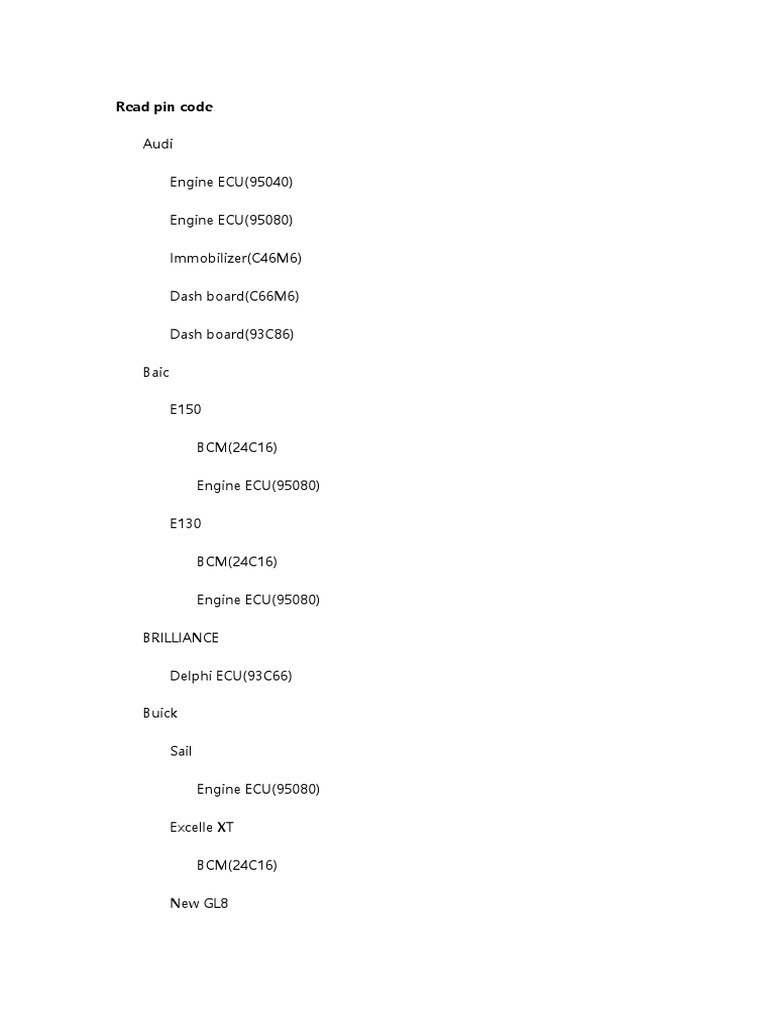 Read Pin Code | PDF | Sedans | Automotive Technologies