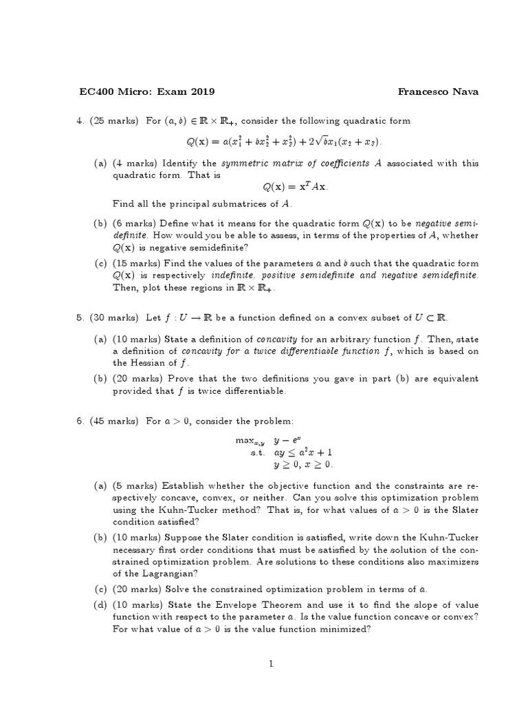 EC400 Micro EXAM 2019 | PDF | Teaching Methods & Materials
