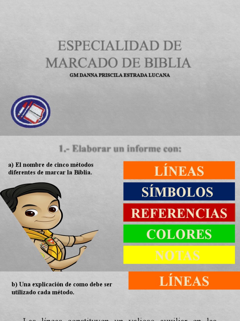 Especialidad De Marcado De Biblia Pdf Escritura
