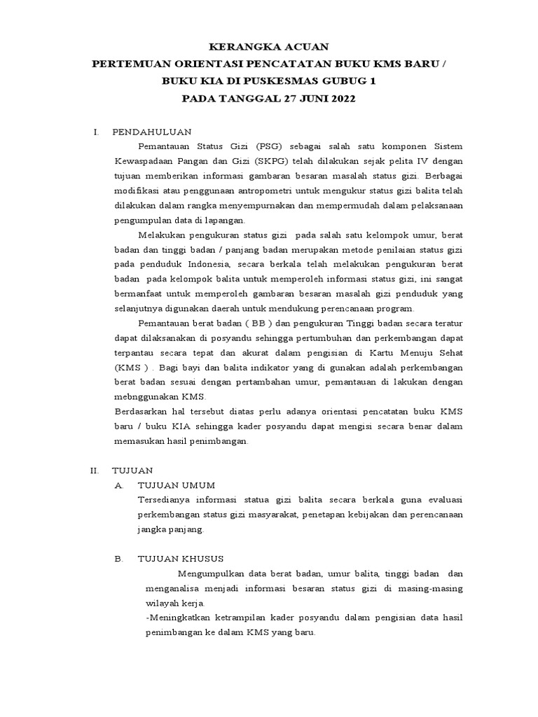 KAK KMS BARU 2022 GBG 1 | PDF