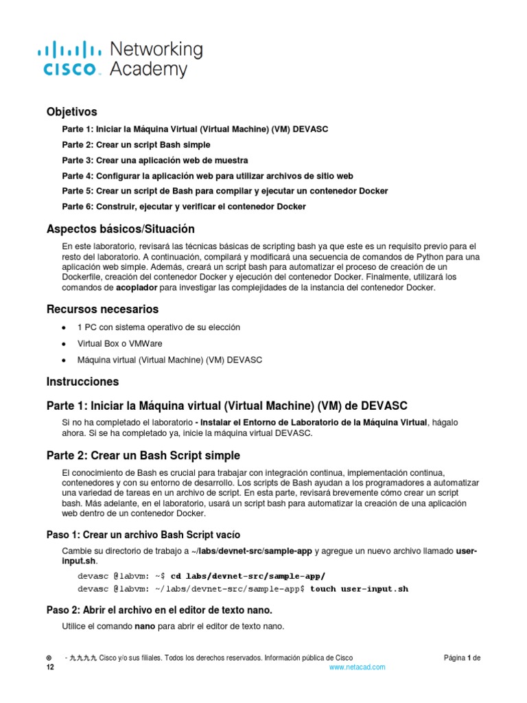 6.2.7 Lab - Build A Sample Web App in A Docker Container - Es XL | PDF ...