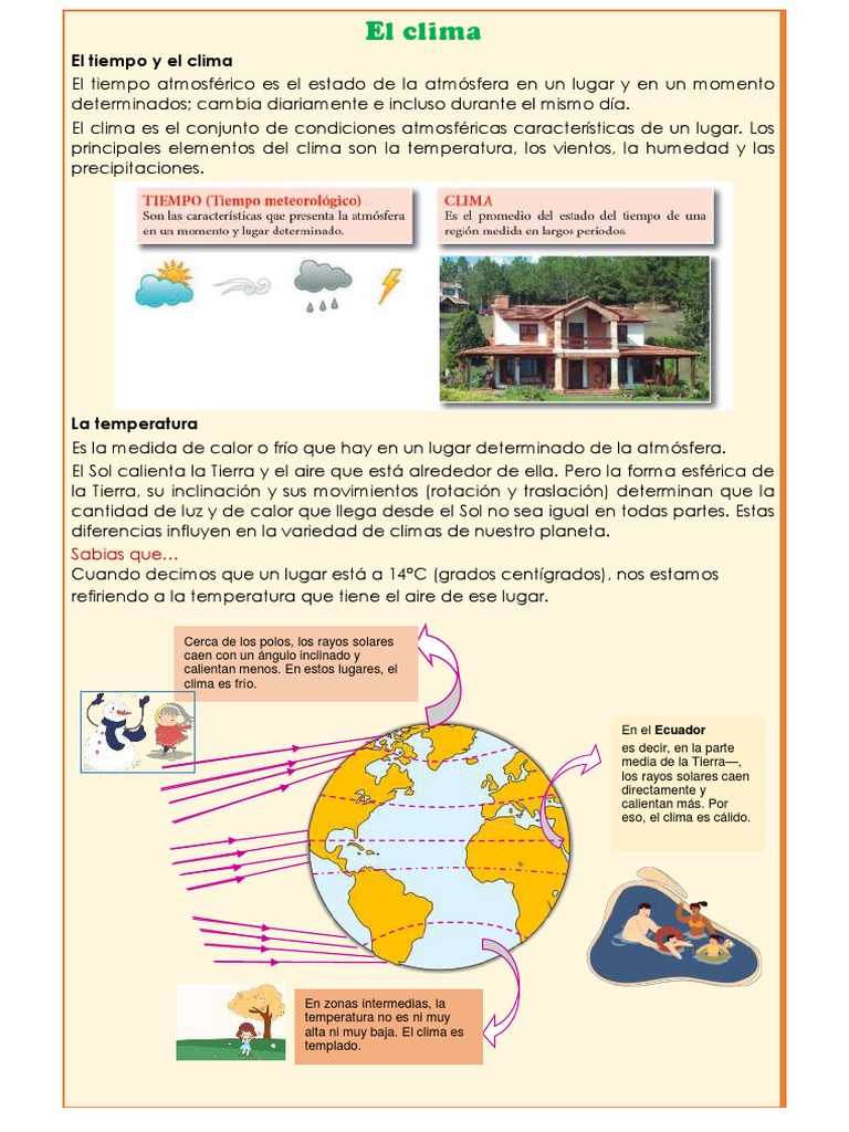 El Clima | Descargar gratis PDF | Clima | Meteorología